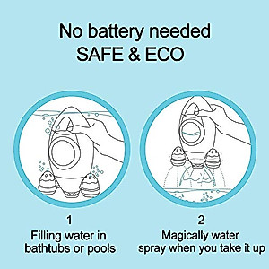 Baby Bath Toy, Spray Water Bathtub Toy, Space Rocket Fountain Shower Toys, Fun Bath Time Tub Toy,Gift for 18 Months,2,3 Year Olds Infants Toddlers Boys Girls Kids Children