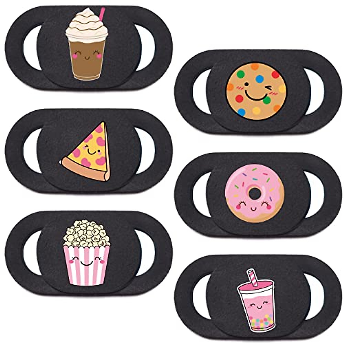 Veekyvicky Laptop Camera Cover Slide Webcam Cover for Privacy Fits for Mini PC, PC, Surface, Tablet, Desktop Computer, Smart Phone - 6 Packs, Sweets
