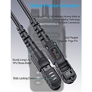 Speaker Mic with Reinforced Cable for Motorola Radios XPR3300 XPR3500 XPR3300e XPR3500e XPR 3300 3500 3300e 3500e, Noise Reduction Remote Shoulder Microphone, Clear Transmission