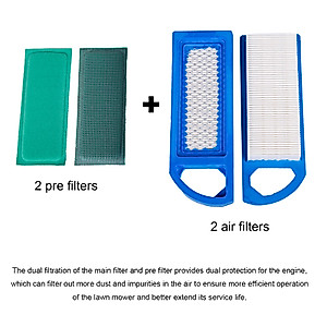 ZLKSKER 2 Pack 698083 Lawn Mower Air Filter Replacement for B&S 697014 697153 697634 698083 795115 797008 GY20573 Air Cleaner