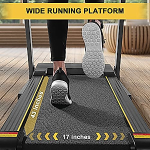 Folding Treadmill Electric Treadmill Motorized Running Machine Tread Belt with 15 Preset Programs & Incline LCD Display & Cup Holder Home Gym 52.87 in(L)x26.77 in(W)x45.7 in(H)