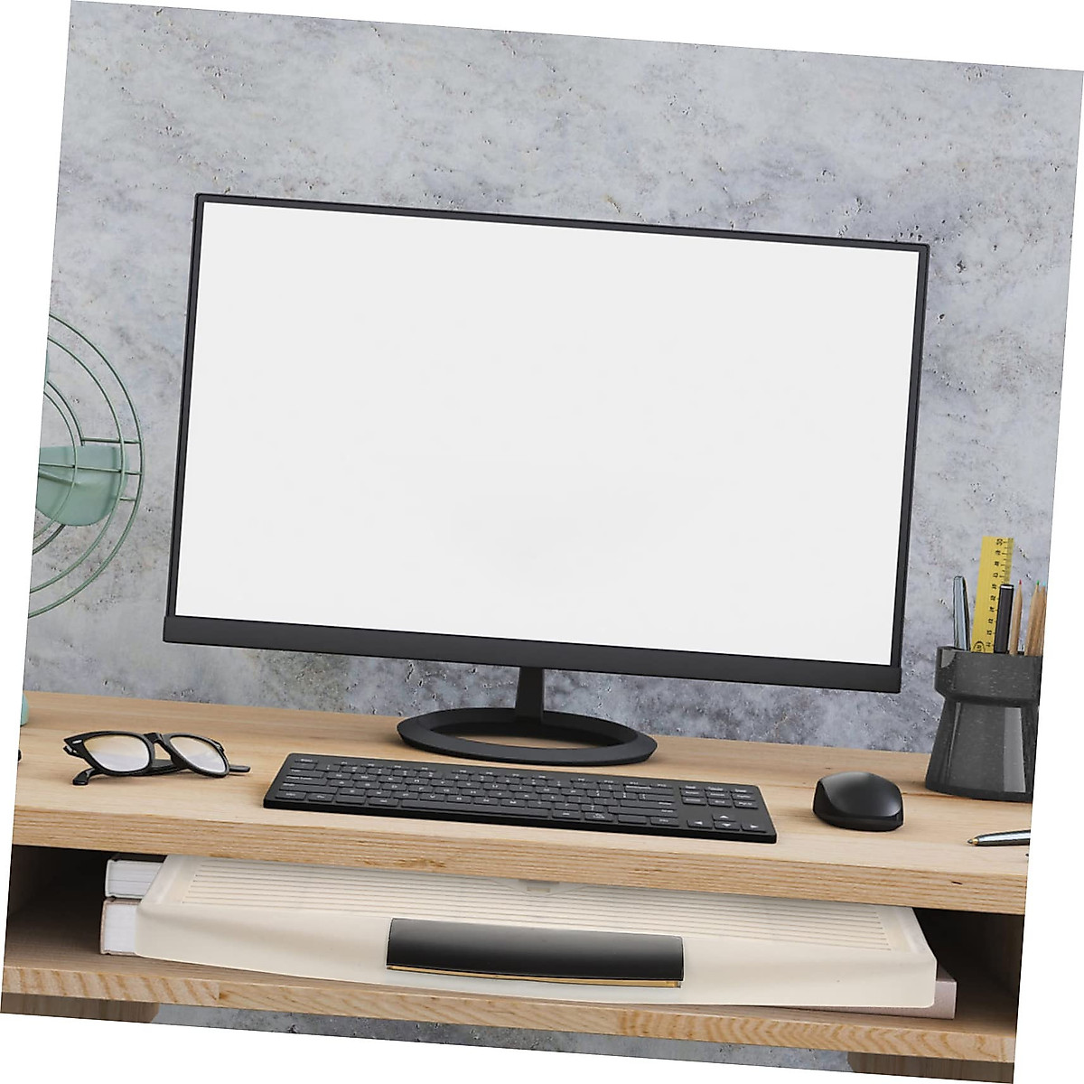 NUOBESTY 1 pc Large Keyboard Tray Slide-Out Computer Desk Keyboard Drawer Accessory for Office Beige Keyboard Stand