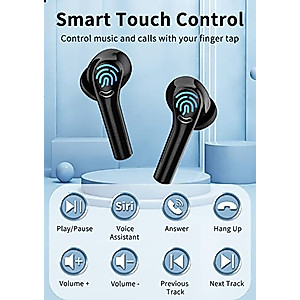 Wireless Ear buds Bluetooth 5.3 in-Ear Earbuds Noise Cancelling 2023 NEW Wireless Headphones LED Power Display IPX6 Waterproof Stereo MINI Bluetooth Earphones with Microphone 36H Battery for Sports