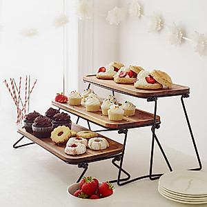 3 Tier Cupcake Stand, Dessert Table Display Set, Serving Platter, Charcuterie Board, 3 Tier Serving Tray, Dessert Stands, Cupcake Stand for 24 Cupcakes, US-Based Small Business