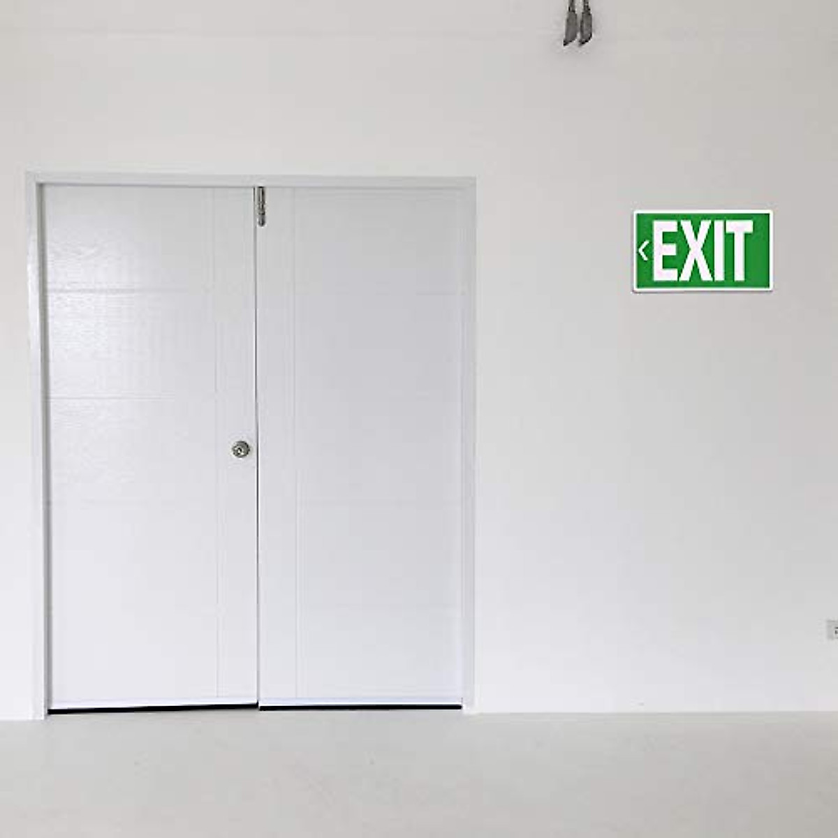 EXIT Signs Glow In The Dark EXIT Decals 3 Pack 12"x7" EXIT Photoluminescent Signs Stickers, Glows For Up To 8 Hours