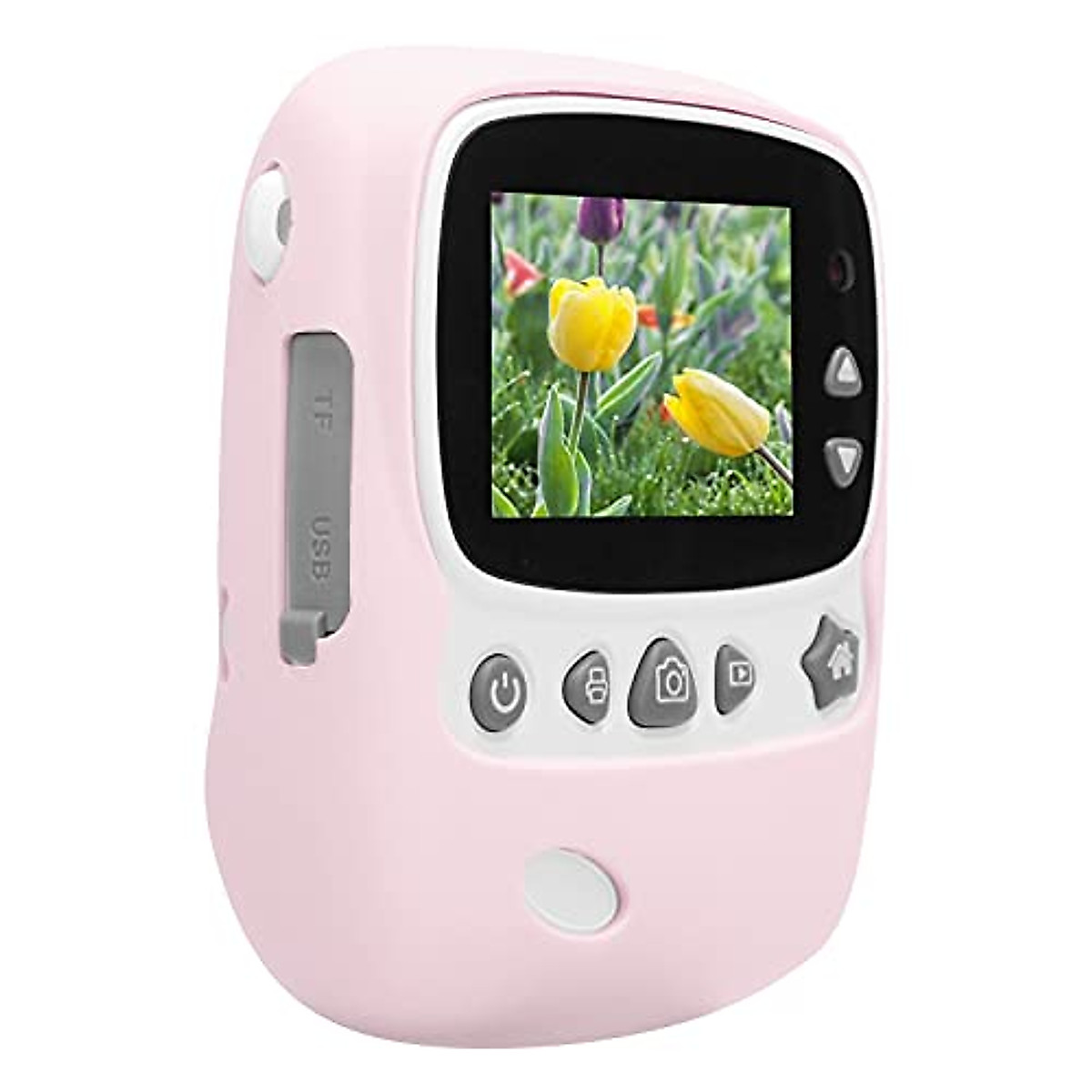Kids Digital Selfie Camera P01B Print 2.4inch IPS Display Video Recorder Dual Lens 1800W Camera for Kids Kids Camera (Pink)