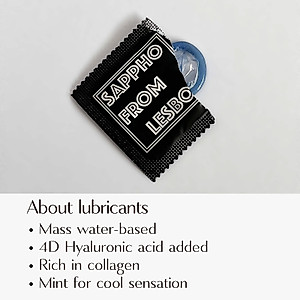 Sappho from lesbos Crush Blue Finger Condoms, Ultral Thin Lubricated Latex Fingersex Cots for STI Protection, Natural Sensitive - 6 Count, No Fragrance