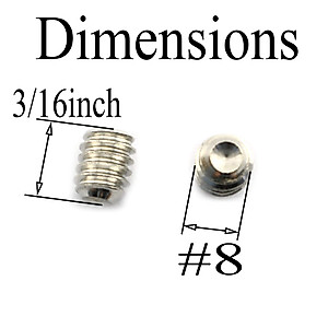 Pro Bamboo Kitchen 30pcs Socket Set Screws Stainless Steel American Standard Machine Headless Screw 8-32 x 3/16"