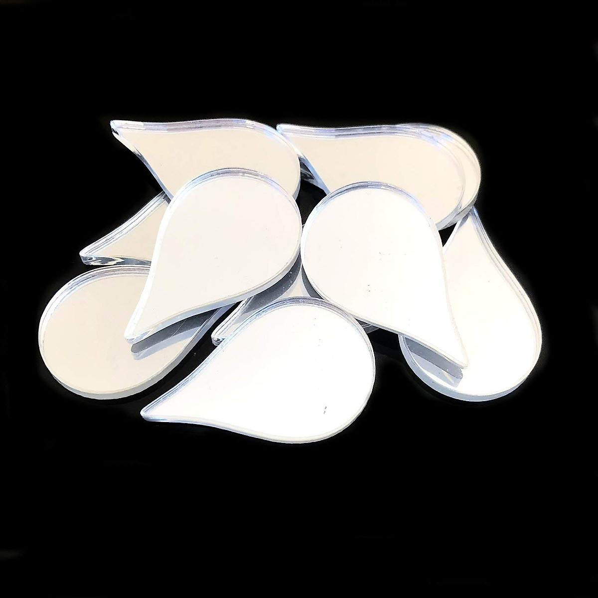 Super Cool Creations Raindrops Shaped Crafting Sets, Silver Mirror, Pack of 10 x 4cm