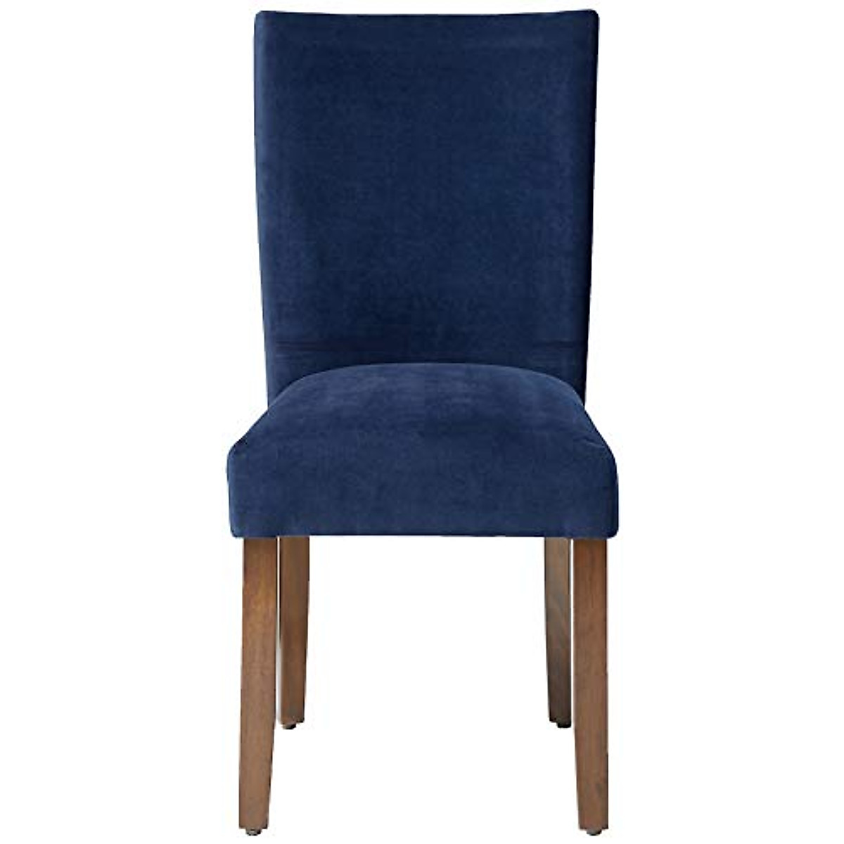 HomePop Parsons Classic Upholstered Accent Dining Chair, Set of 2, Navy Velvet