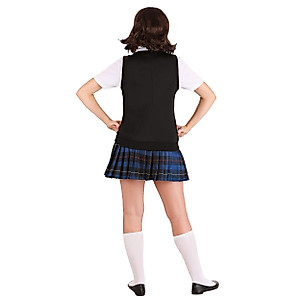 Women's SNL Mary Katherine Gallagher Costume | Adult Saturday Night Live Outfit for Halloween, Cosplay, & Parties Medium Blue, Black