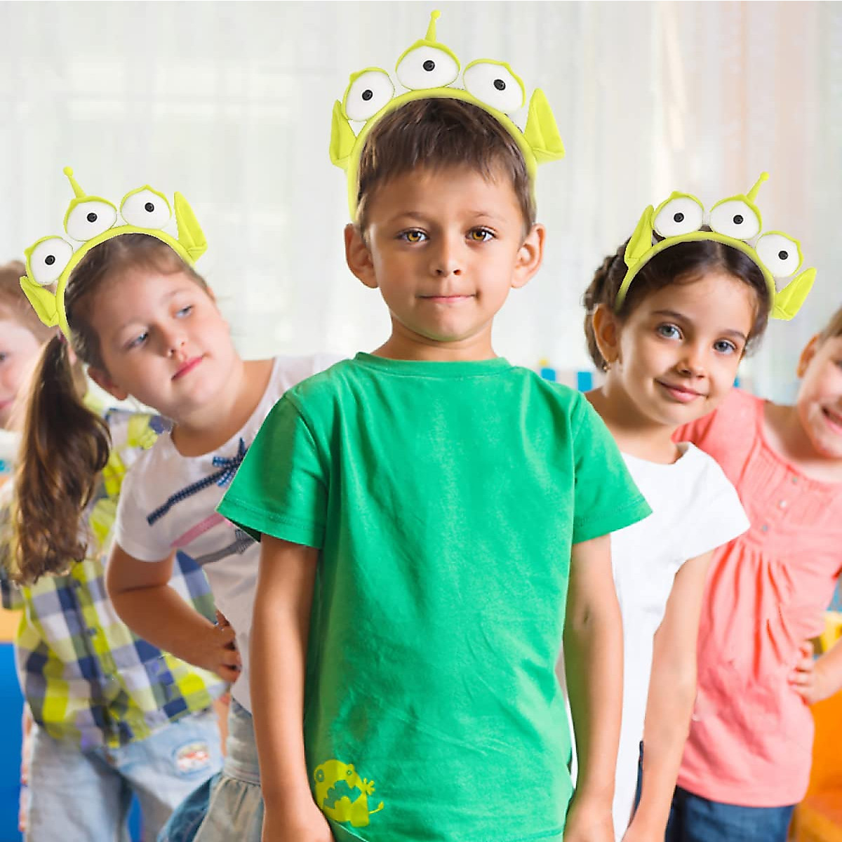 Jing xin Alien Headband Toy Stretchy Plush Eyeball Headband Accessories Alien Monster Headband for Party Cosplay (Green)