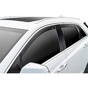 Auto Ventshade [AVS] Low Profile Ventvisor / Rain Guards | Smoke Color w/ Chrome Trim, 4 pc | 794008 | Fits 2006 - 2013 Lexus IS250/IS350