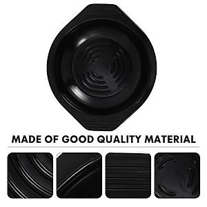 Hemoton Stone Bowl Trivet Bibimbap Bowl Tray Melamine Hot Pot Holder Mats for Korean Dolsot Soup Bowl Heat Resistant Pads Black