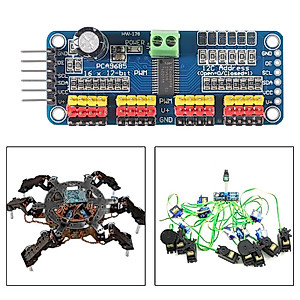 Alinan 2pcs PCA9685 16 Channel 12 Bit PWM Servo Motor Driver Board I2C IIC Module IIC Interface