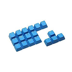 Rubber Gaming Backlit Keycaps Set - for Cherry MX Mechanical Keyboards Compatible OEM Include Key Puller (Sky Blue)