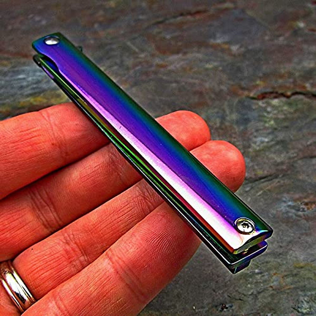 VORTEK Cavalier Gentleman's Folding Pocket Knife, Frame lock, 8Cr13MOV Blade, Ball Bearing Pivot, Everyday Carry