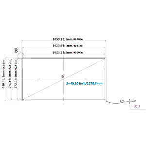DeYoWo 46 Inch Interactive 10 Points Infrared IR Touch Screen Overlay Frame Free Driver