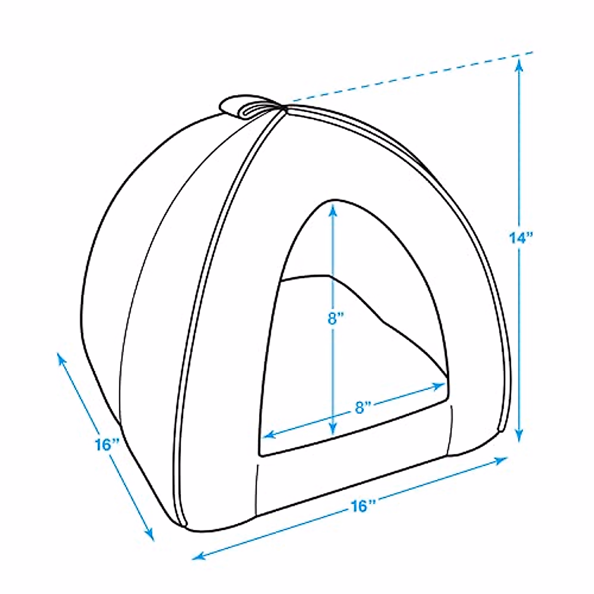 Pet Tent-Soft Bed for Dog and Cat by Best Pet Supplies - Beige Corduroy, 16" x 16" x H:14"