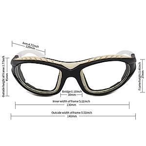 memegege Without Tears Onion Glasses,Anti Fog Anti Scratch Anti-tear Kitchen Gadget Goggles For Cutting Chopping Eye Protect Cooking BBQ(white)