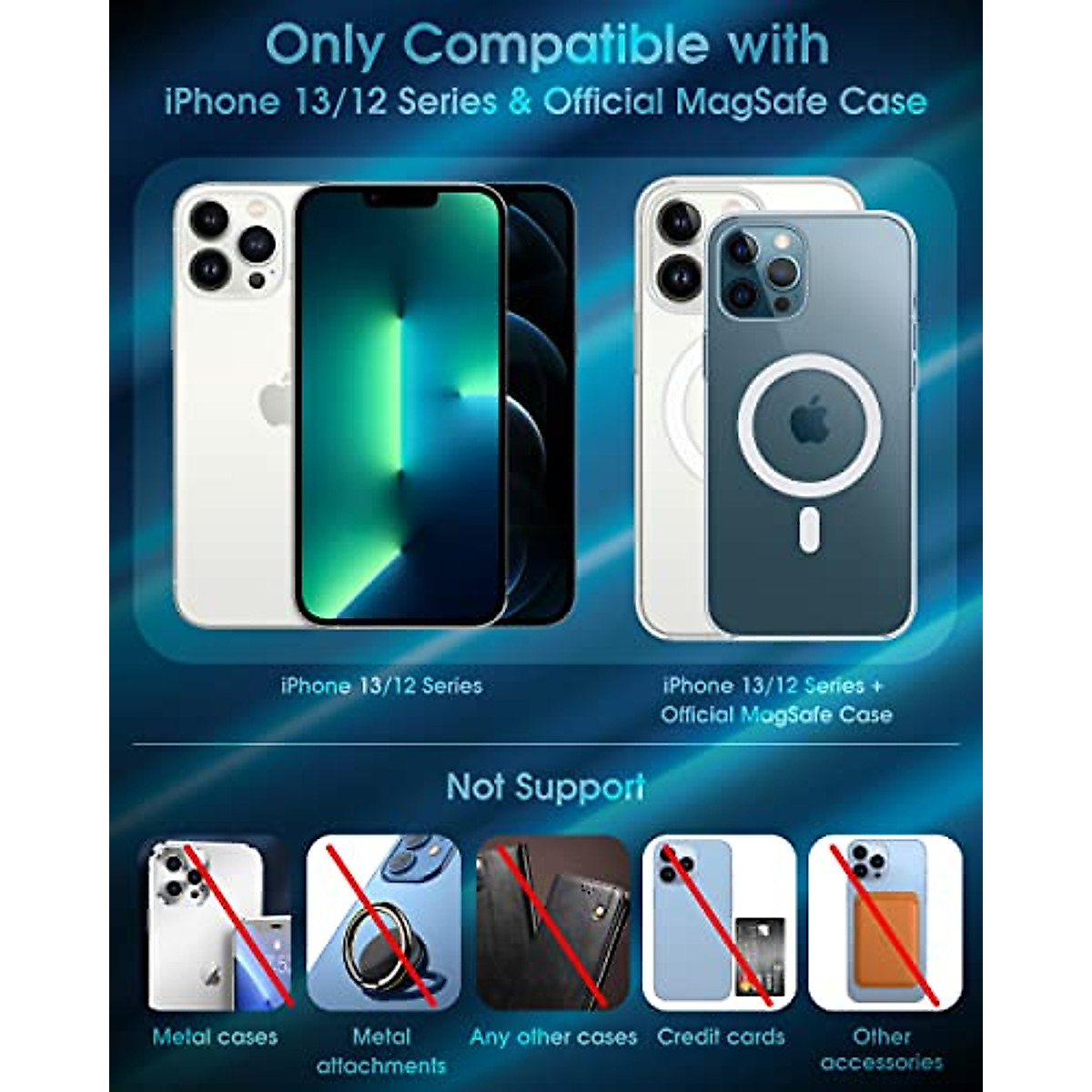 【Semiconductor Cooling Version】 Magsafe Car Charger, LERTOSEN Magnetic Wireless Car Charger for iPhone 14/13/12/Pro/Pro Max/Mini,15W Fast Charging Mag Safe Car Mount Charger Air Vent Phone Holder