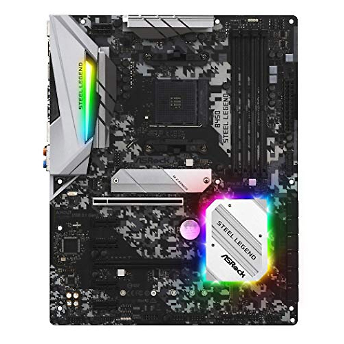 ASRock B450 Steel Legend Socket AM4/ AMD Promontory B450/ DDR4/ Quad CrossFireX/ SATA3&USB3.1/ M.2/ A&GbE/ATX Motherboard