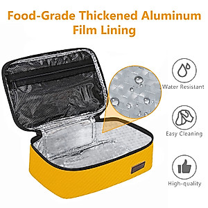 Gloppie Mini Lunch Box Small Kids Lunch Bag Compact Lunch Boxes for Men Women Insulated LunchBag Thermal Lunch Pail Petty Bento Box Bag Reusable Sandwich Containers Snack Box Yellow