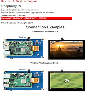 for Raspberry Pi 5inch LCD Capacitive Touch Display Screen 800×480 5inch LCD DSI Interface for Raspberry Pi 4 3 2 Model B B+ A+ Raspbian Retropie Ubuntu Kali WIN10 IoT Driver Free @XYGStudy