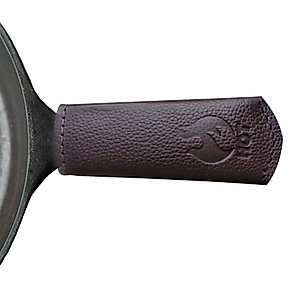 Leather Cast Iron Skillet Pan Handle Cover (Standard 4.5) Thick Leather Heat Resistant Leather Handle Holder for Cast Iron Skillets & Pans (Handmade)