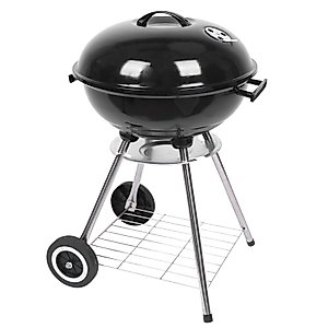 Vasitelan Charcoal Grill 18 Inch for Outdoor Cooking BBQ Barbecue Coal Kettle Bowl Grill Portable Heavy Duty Round with Wheels for Patio Backyard Camping