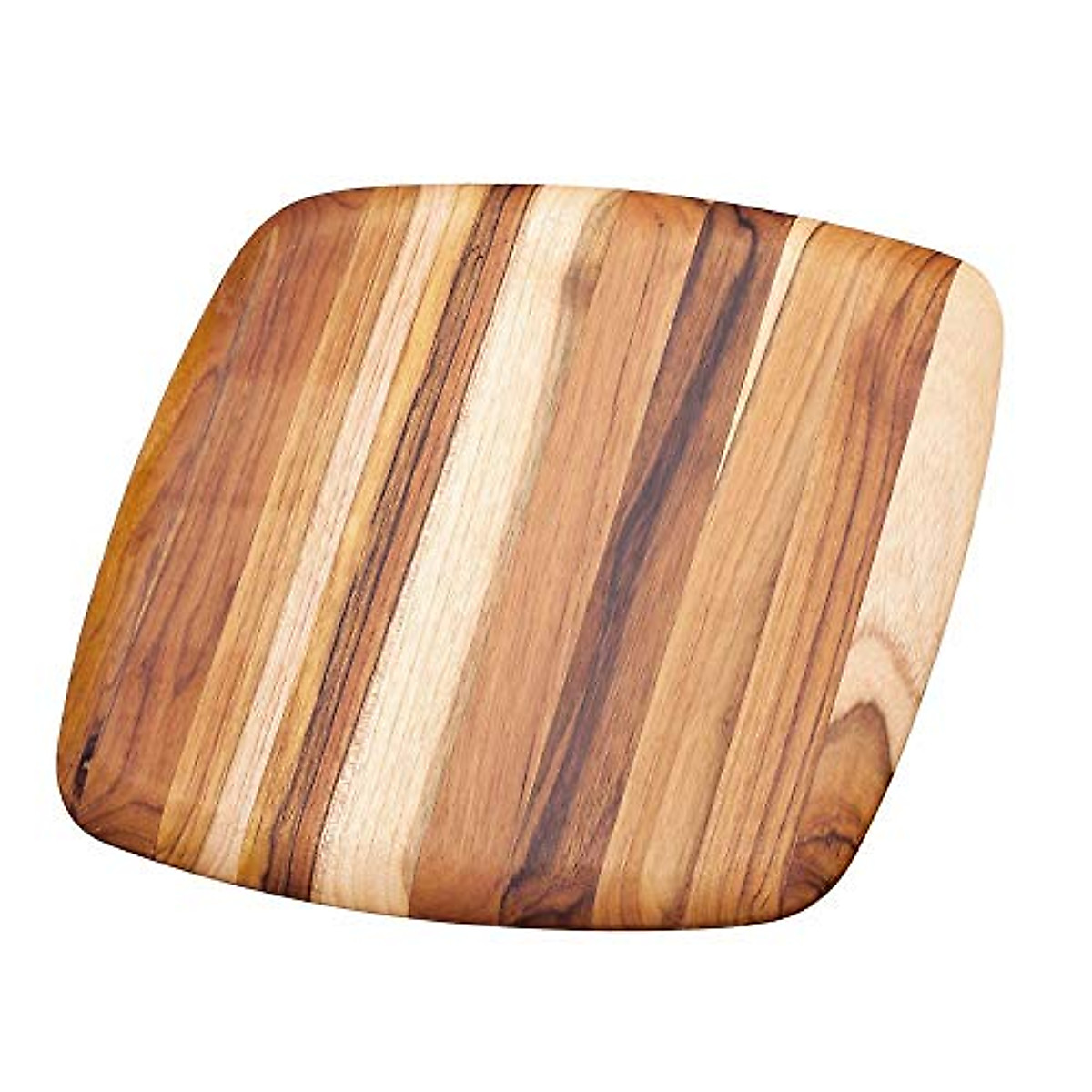 TeakHaus Square Edge Grain Cutting Board w/Rounded Edge (Large) | 16" x 16" x 0.55"