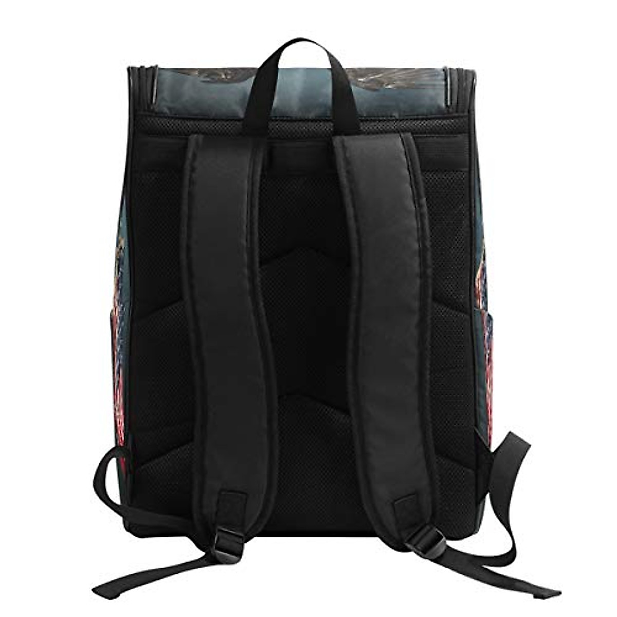 MRMIAN North American Bald Eagle With Flag Large Capacity School Backpack Bookbag for Collage Students Women Man Travel Hiking Camping Daypack 19x14x7 Inches