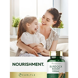 Carlyle Burdock Root | 1000 mg | 200 Capsules | Non-GMO and Gluten Free Formula | Traditional Herb Supplement | Arctium Lappa Extract