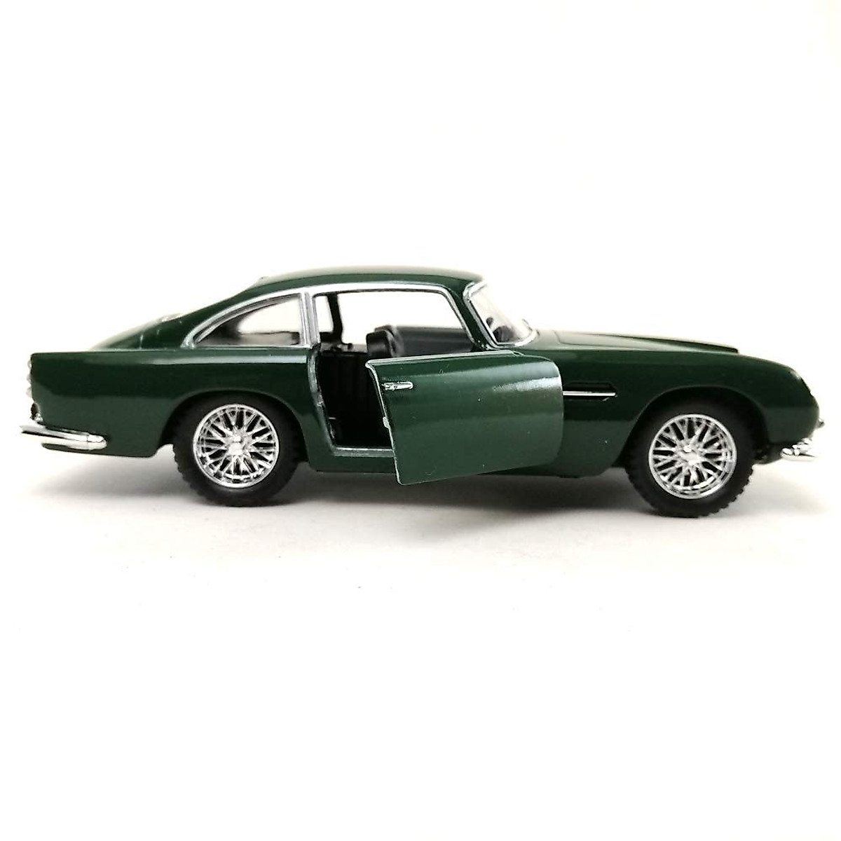 Sport Racing Classic Model Car Die-Cast 1:38 1963 Aston Martin DB5 Green Color Toy Collection Pull Back Open Door Hobby Collectible,unisex