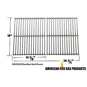 Uniflame Pinehurst GBC750W Gas BBQ Grill Replacement 4 Stainless Burners, 4 Stainless Heat Plates & Stainless Cooking Grates