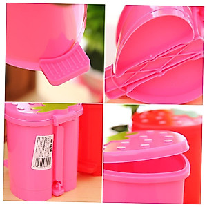 FONDOTIN Cute Strawberry Mini Trash Can Plastic Desktop Garbage Bin for Bedroom Office Car Decor Kawaii Wastebasket for Stylish Room Organization