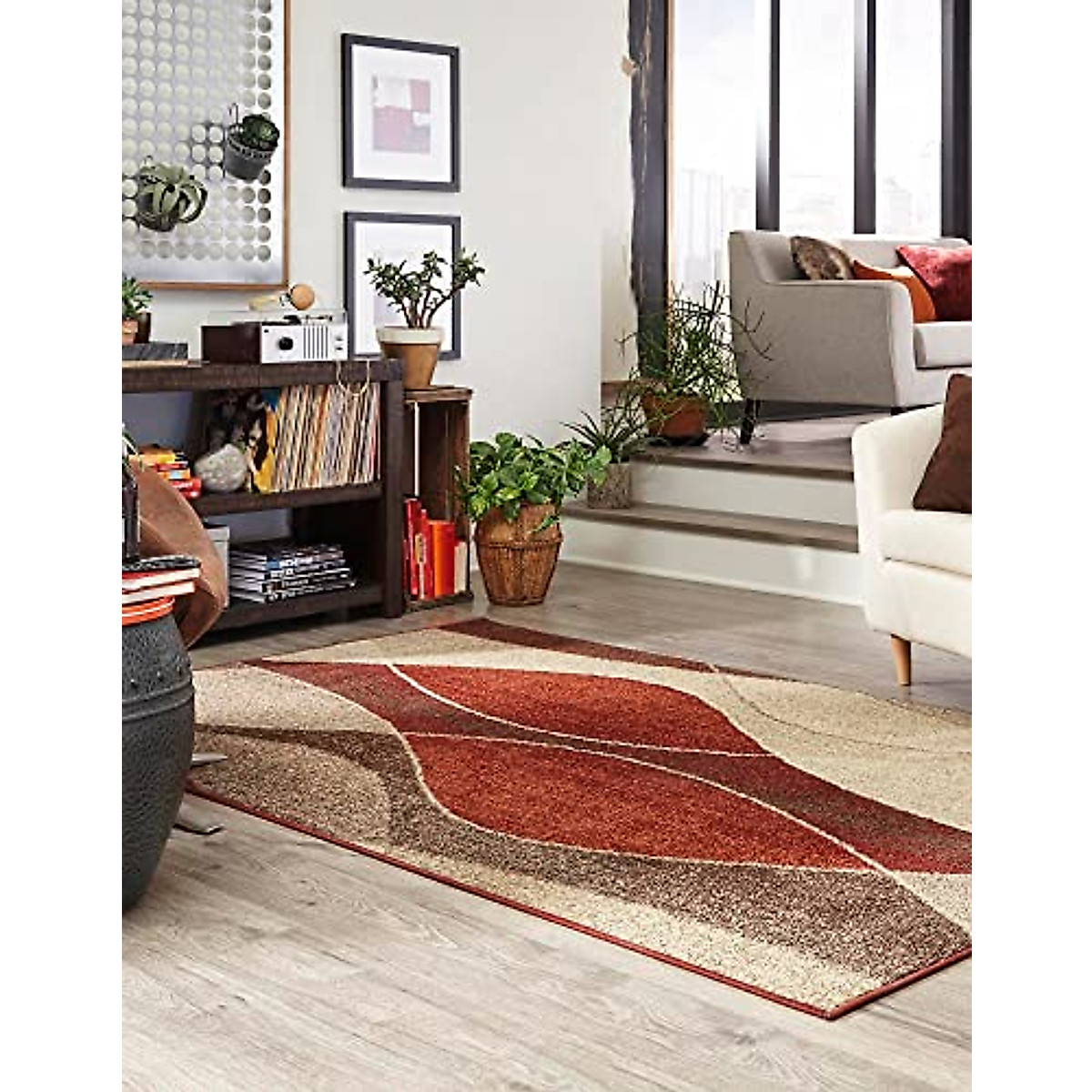Unique Loom Autumn Collection Area Rug - Plantation (Rectangular 10' 0" x 13' 0", Multi/ Beige)