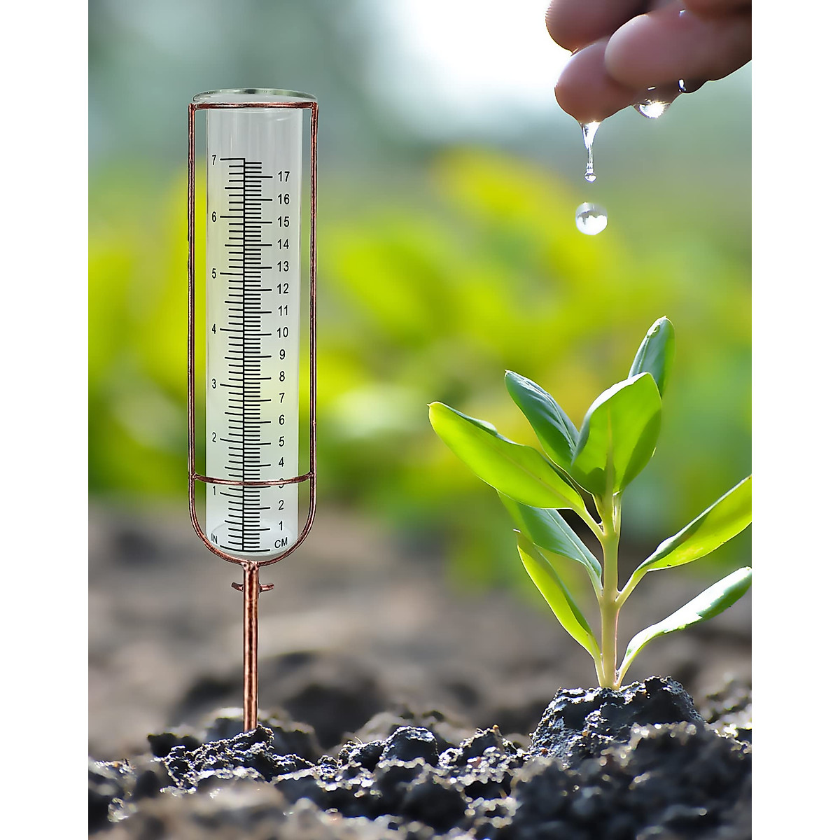 Lueudu 7" Plastic Rain Gauge Replacement Tube, 8.25 x 2.25 x 1.75 inches Cold Resistance Crack Resistance for Outdoor Garden Yard Home, 2PCS