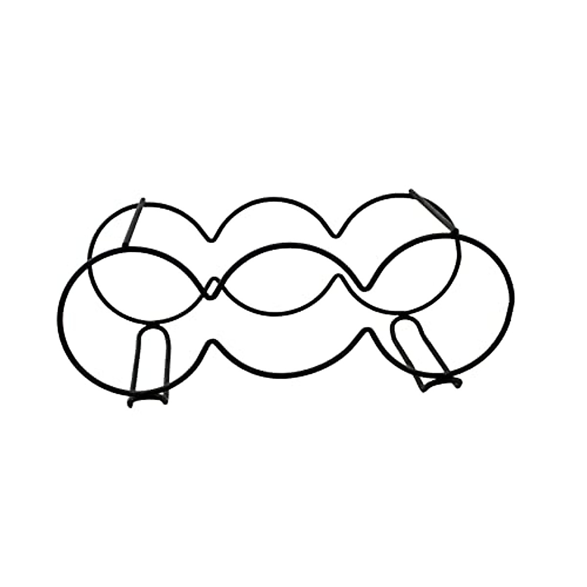 Steel Wine Holder Table Top Countertop Stackable Free Standing Vertical Holder Organizer Modern 5 Bottle (Black Matte)