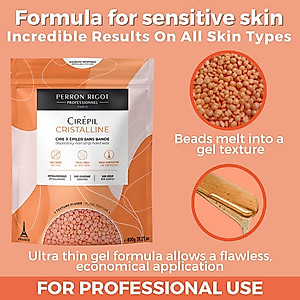 Cirepil - Cristalline - 800g / 28.22 oz Wax Beads Bag - Micro-Crystalline Formula for Sensitive Skin - Rosin-free - Unscented & Gel Texture