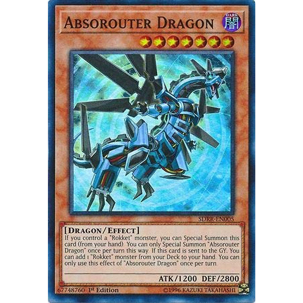 Yu-Gi-Oh! - Absorouter Dragon - SDRR-EN005 - Super Rare - 1st Edition - Structure Deck: Rokket Revolt