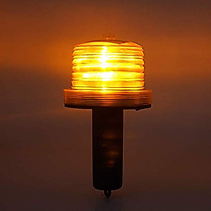 DE-Spark Luwint Handheld Emergency LED Solar Powered Strobe Warning Light, Road Construction Cone Traffic Light Flicker Beacon Lamp