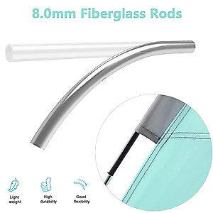 NXONE Beach Tent Sun Shade Shelter for 2-3 Person with UV Protection, Extended Floor, 3 Mesh Roll Up Windows & 8.0mm Fiberglass Rods丨Carry Bag Included (Mint Green)