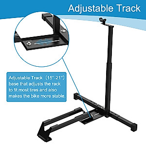 Qualward Vertical Bike Stand Floor Bicycle Rack Adjustable Upright Design, Space Saving for Living Room, Bedroom and Garage