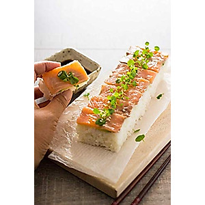 JapanBargain, Sushi Press Maker Rectangular Wooden Oshizushi Box Sushi Mold Oshizushihako, 8.5 inch x 2.75 inch