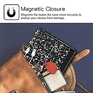 Fintie Case for Microsoft Surface Pro X (2021/2020/2019) - Hard Shell Slim Portfolio Cover Compatible with Type Cover Keyboard for 13 Inch New Surface Pro X (SQ1/SQ2), Composition Book