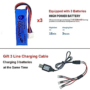 WLtoys 284010 RC Car 1/28 Mini RC Drift Car with 3 Upgraded 500mah Battery 30km/h RC Race Car 4x4 Drift RC Car V8 Remote 2.4GHz 4 WD RC Racing Car with LED Lights for Adults