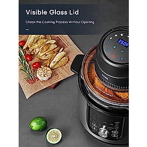 Air Fryer Lid for Instant Pot 6Qt/8Qt, 7 in 1 with LED Touchscreen, Turn Your Pressure Cooker Into Air Fryer in Seconds, Air Fryer Accessories and Recipe Cookbook Included