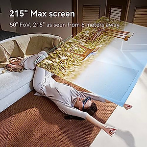 Rokid Max AR Glasses, Wearable Headsets Smart Augmented Reality Glasses for Video Display, Myopia Friendly Portable Massive 1080P Screen, Game, Watch on Android/iOS/PC/Tablets/Game Consoles