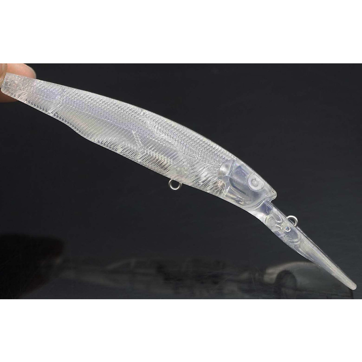 10PCS Unpainted Fishing Lures topwater Minnowbait Fishing Lure Blanks 12.1cm 8.63g Crankbait Artificial Hard Bait Carp Pike Bass Wobblers Deep Diving Fishing jerkbait with Free Eye